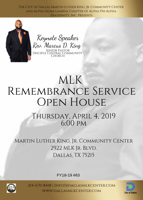 2019 MLK Remembrance Service | The Martin Luther King, Jr. Community Center