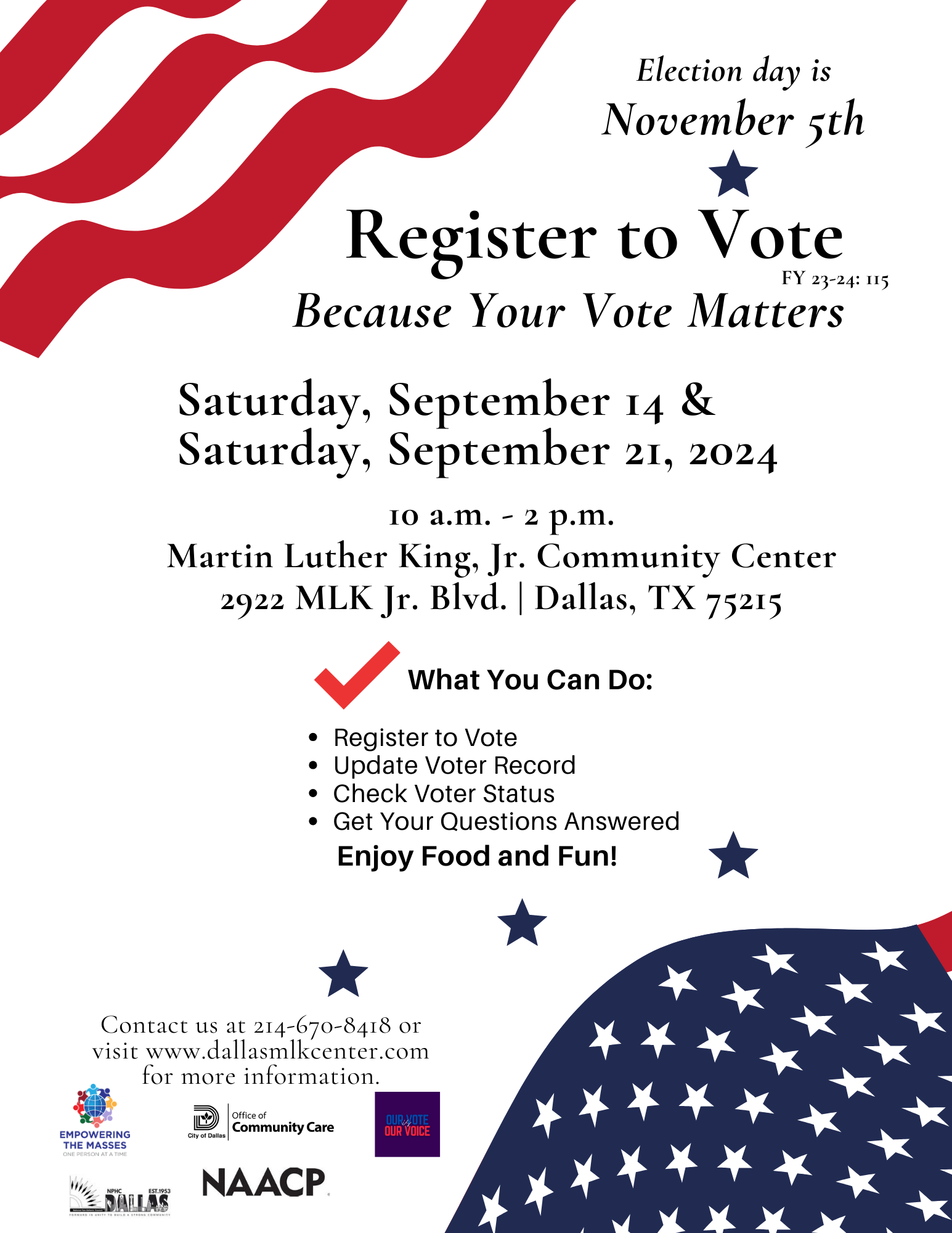 2024 MLK Voters Registration | The Martin Luther King, Jr. Community Center