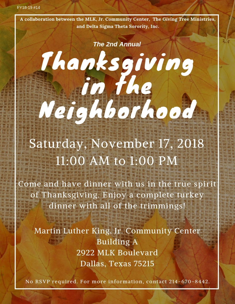 Thanksgiving in the Neighborhood | The Martin Luther King, Jr ...