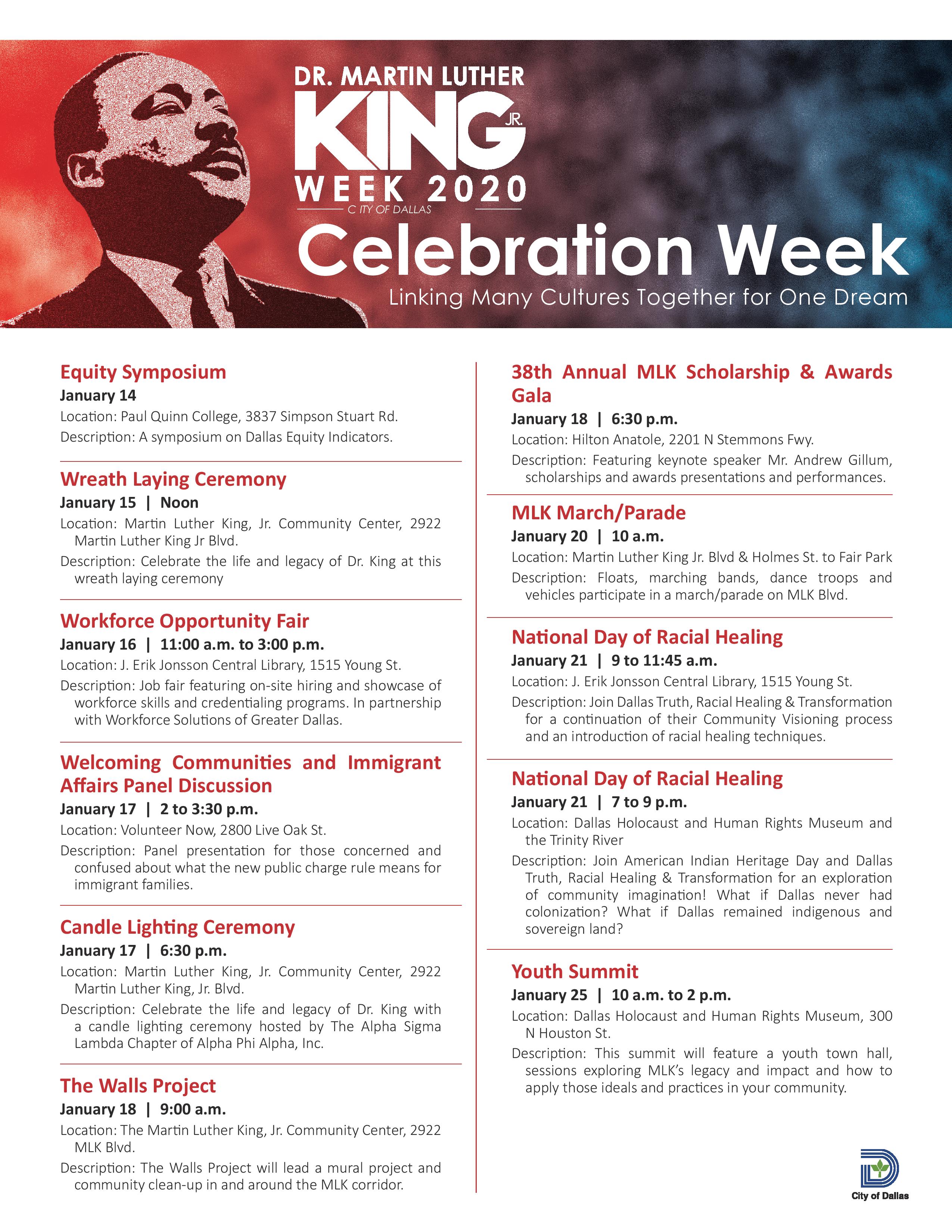 Dr. Martin Luther King, Jr. Celebration Week 2020 | The Martin Luther ...