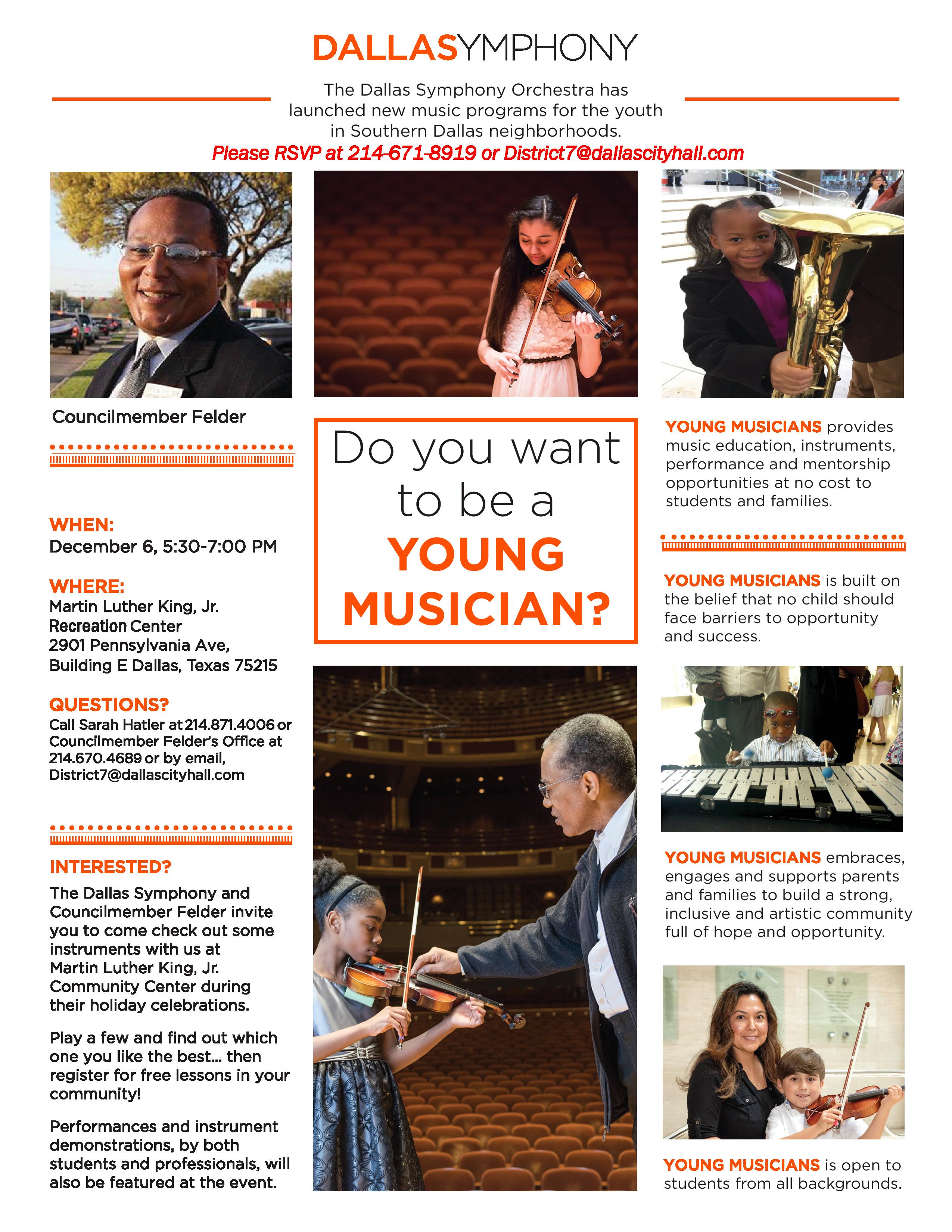 Dallas Symphony Youth Music Program | The Martin Luther King, Jr ...