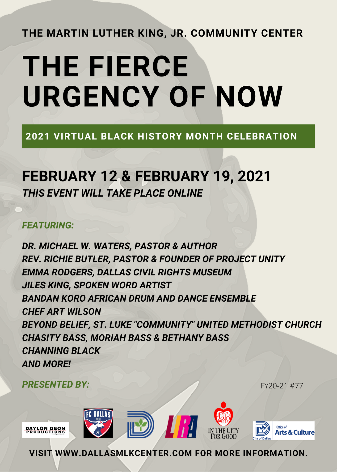 2021 Virtual BHM Celebration (Flyer) | The Martin Luther King, Jr ...