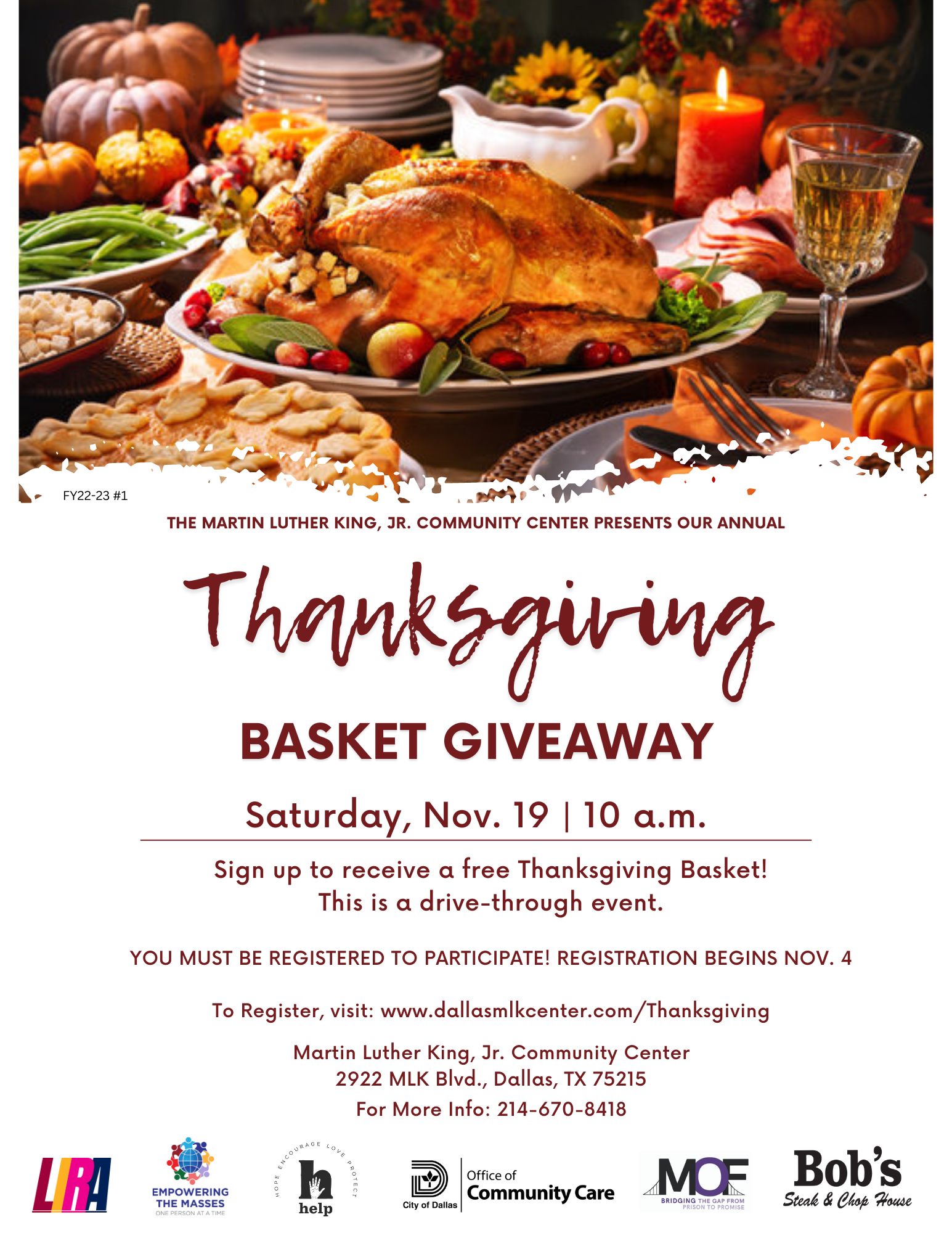 Thanksgiving Basket Giveaway | The Martin Luther King, Jr. Community Center