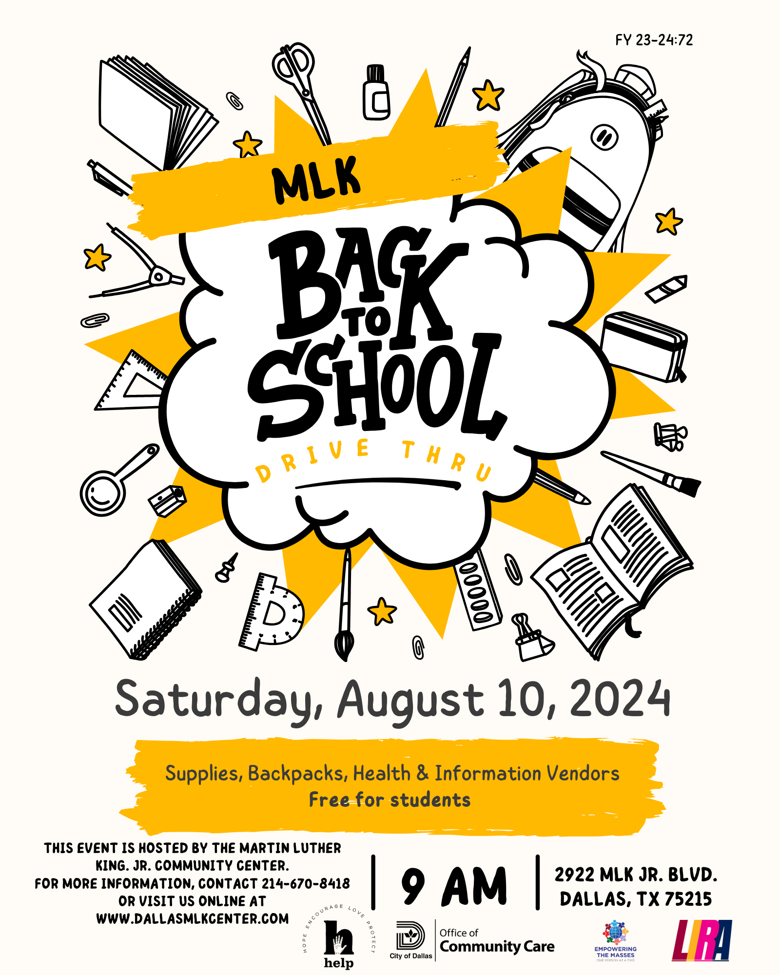 2024 MLK Back to School (1) | The Martin Luther King, Jr. Community Center