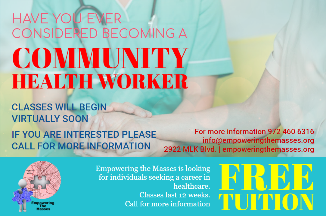 Updated CHW Flyer | The Martin Luther King, Jr. Community Center